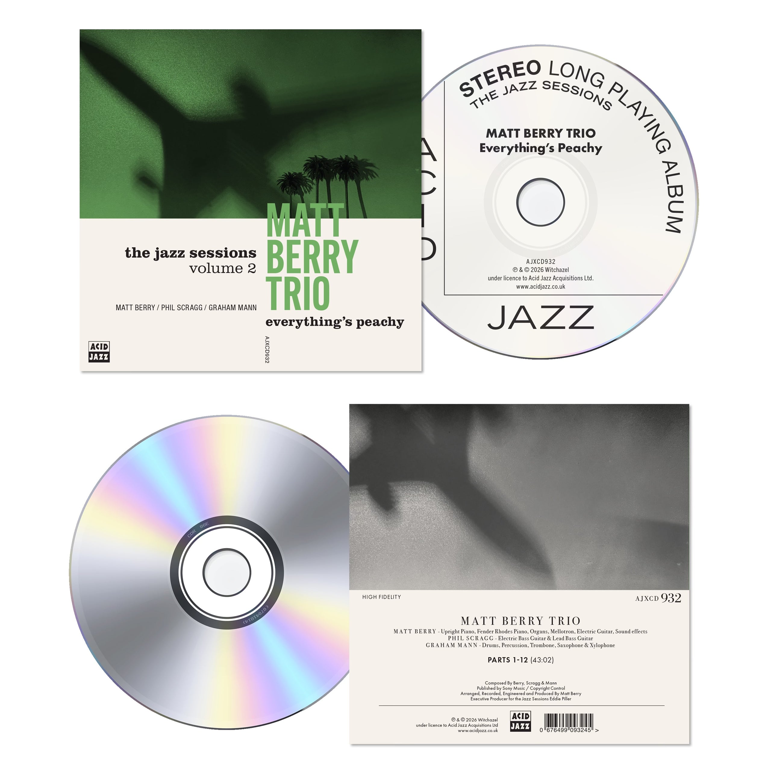 Matt Berry Trio - 'Everything's Peachy' (LP/CD) – acid jazz
